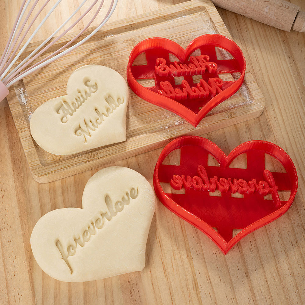 Personalized Heart-shaped Name Cookie Cutter Anniversary Birthday Party ...