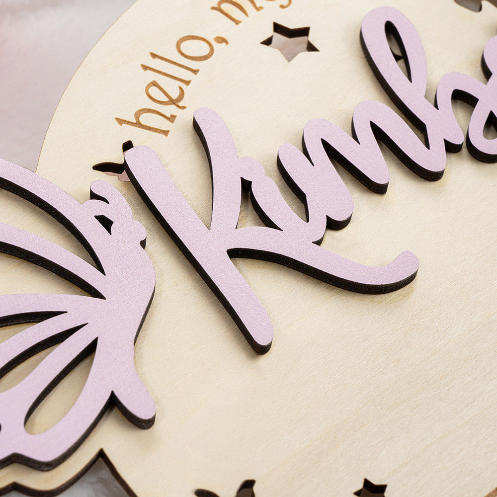 Personalized 3D Butterfly Wooden Birth Announcement Sign Photo Prop ...
