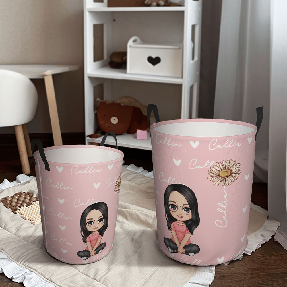 Personalized Cartoon Character Laundry Basket Toy Storage with Name ...
