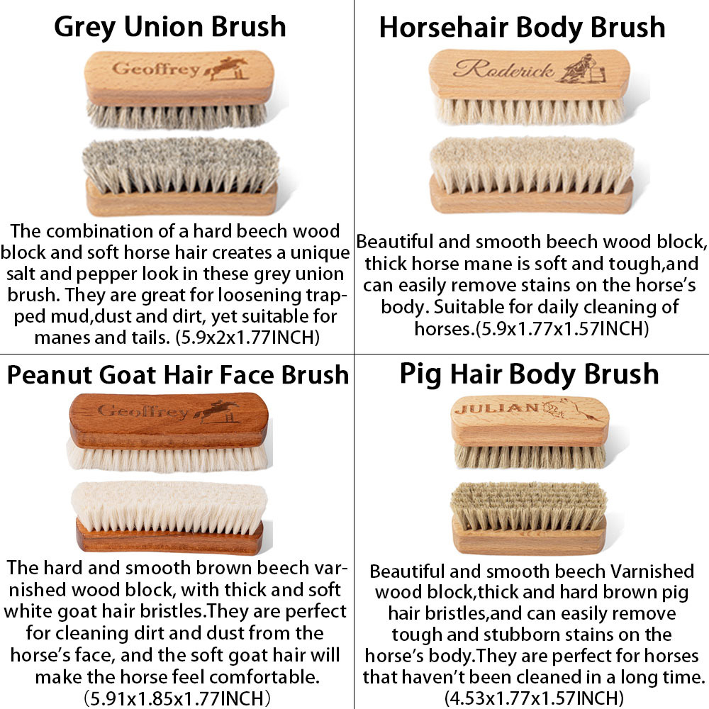 Personalized Engraved Wooden Brush Comb Hoof Pick Horse Grooming Kit ...