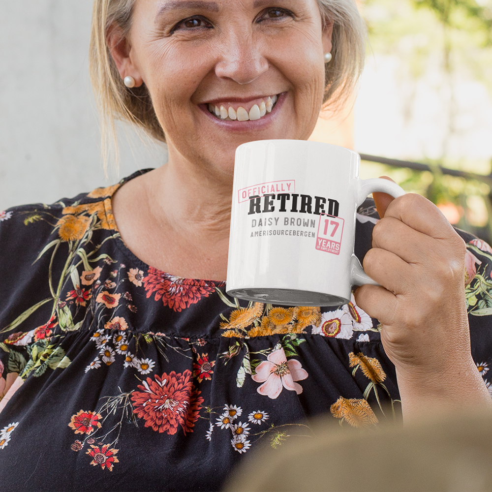 Personalized Officially Retired 11oz Ceramic Coffee Mug with Name and ...