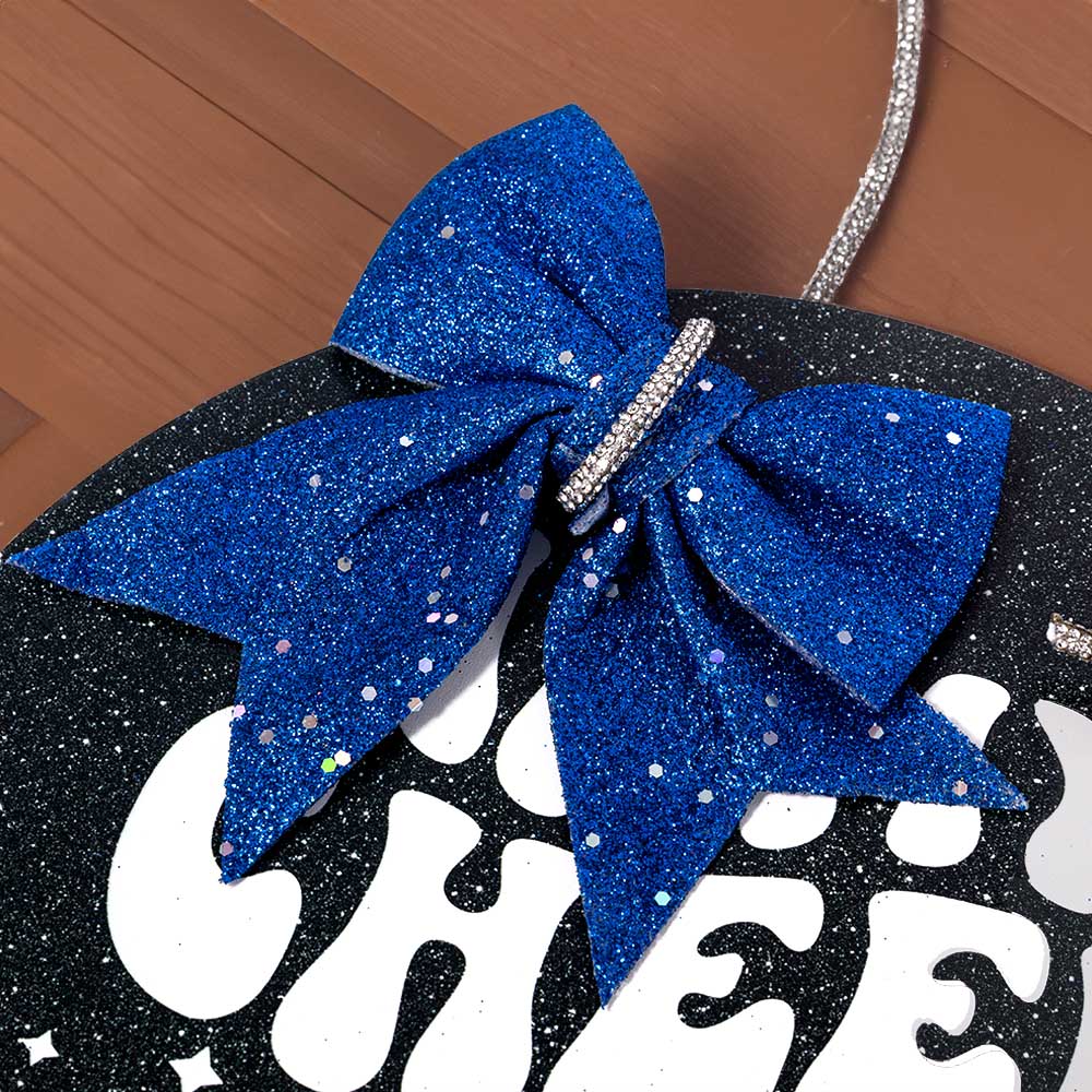 Personalized In My Cheer Era Glitter Bow Basswood Pin Holder Wall ...