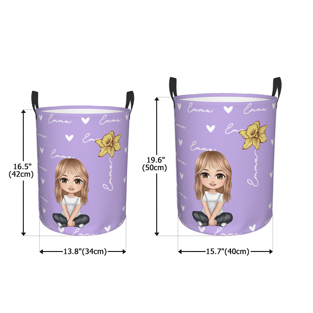 Personalized Cartoon Character Laundry Basket Toy Storage with Name ...