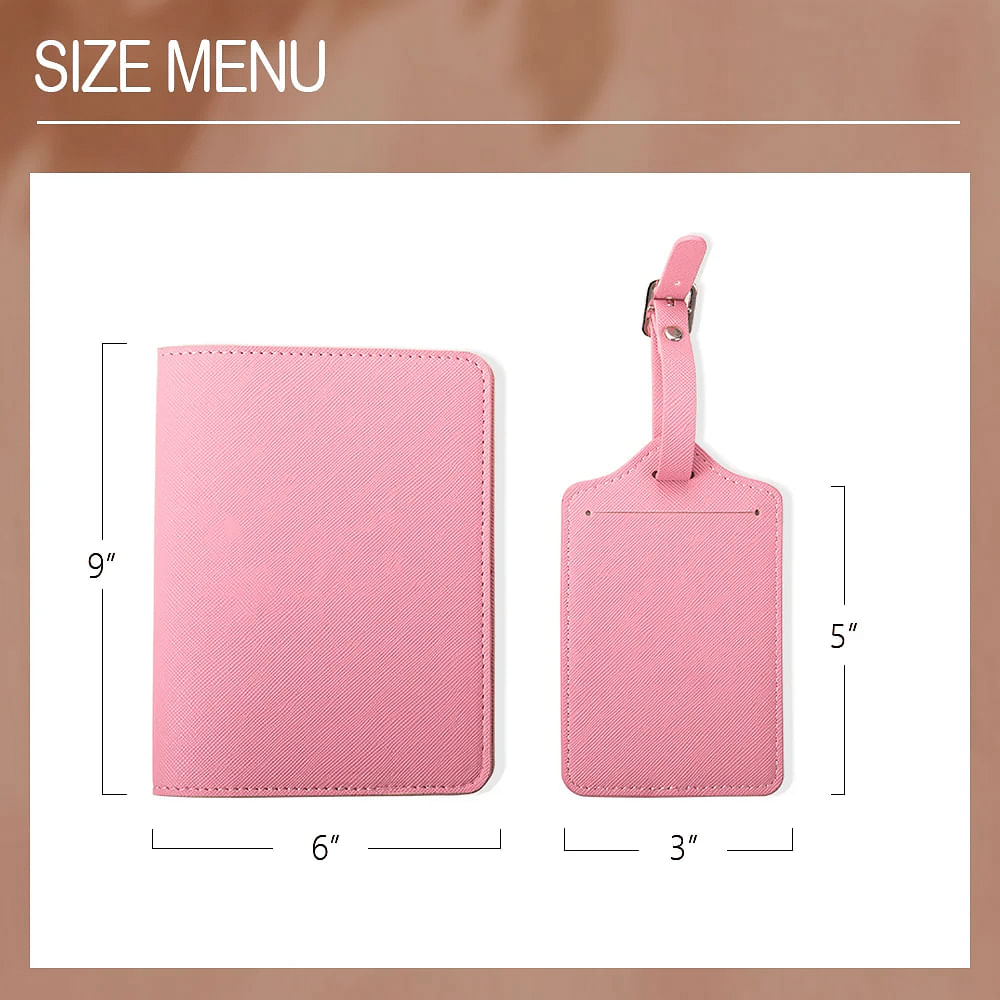 Personalized Watercolor Landmark Luggage Tag Passport Holder with Name ...