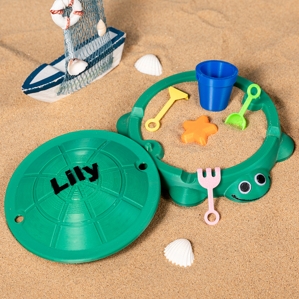 Personalized 3D Printed Retro Mini Turtle Sandbox Tool Kit with Name ...