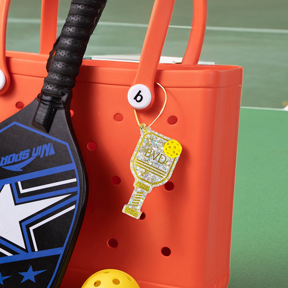 Personalized Acrylic Pickleball Paddle Bag Tag Charm Keychain with ...