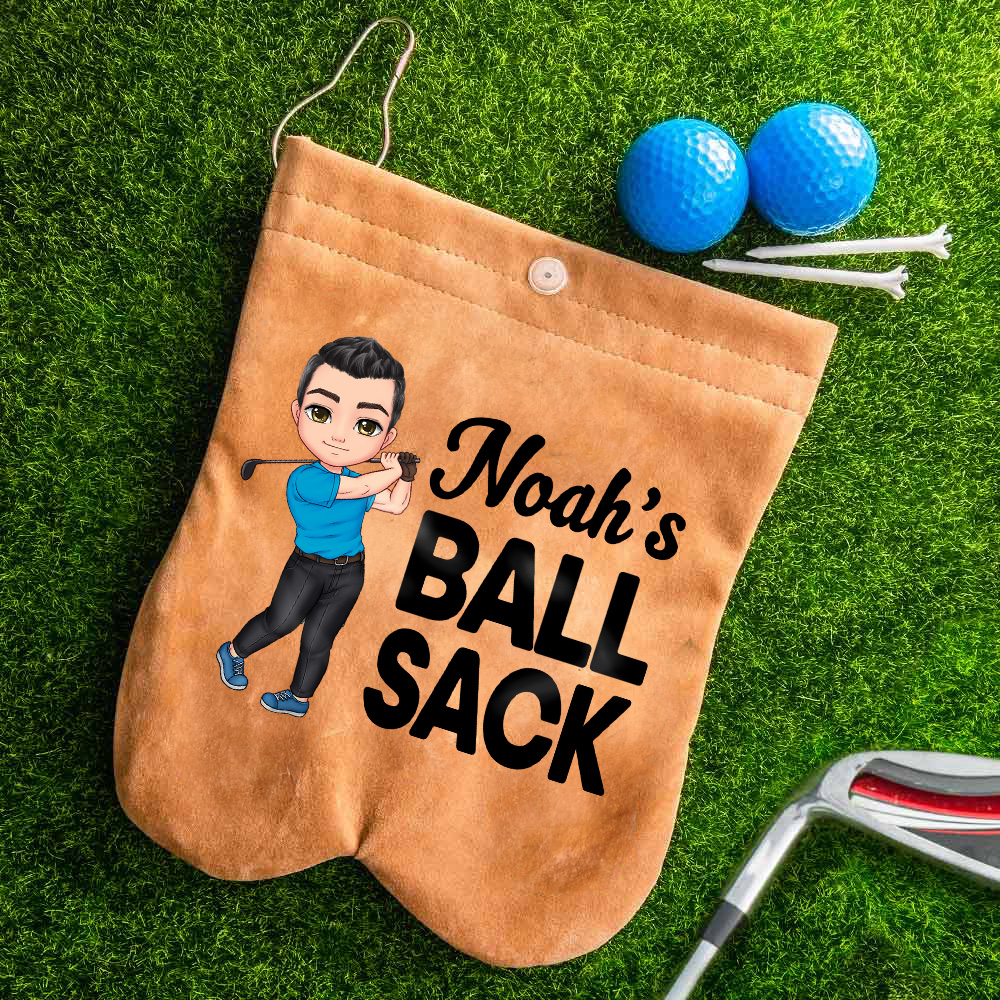 Personalized Cartoon Character Flannel Golf Ball Bag Sack Golf ...