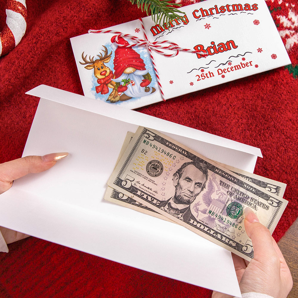 A Joyful Christmas Envelope of Surprise - Custom Christmas Money Wallet ...