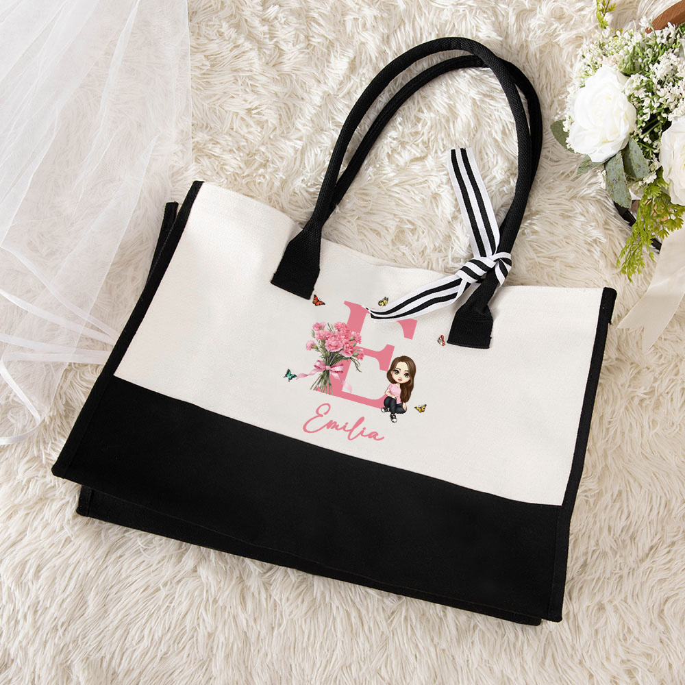 Personalized Birth Flower Bouquet Cartoon Character Reusable Large ...