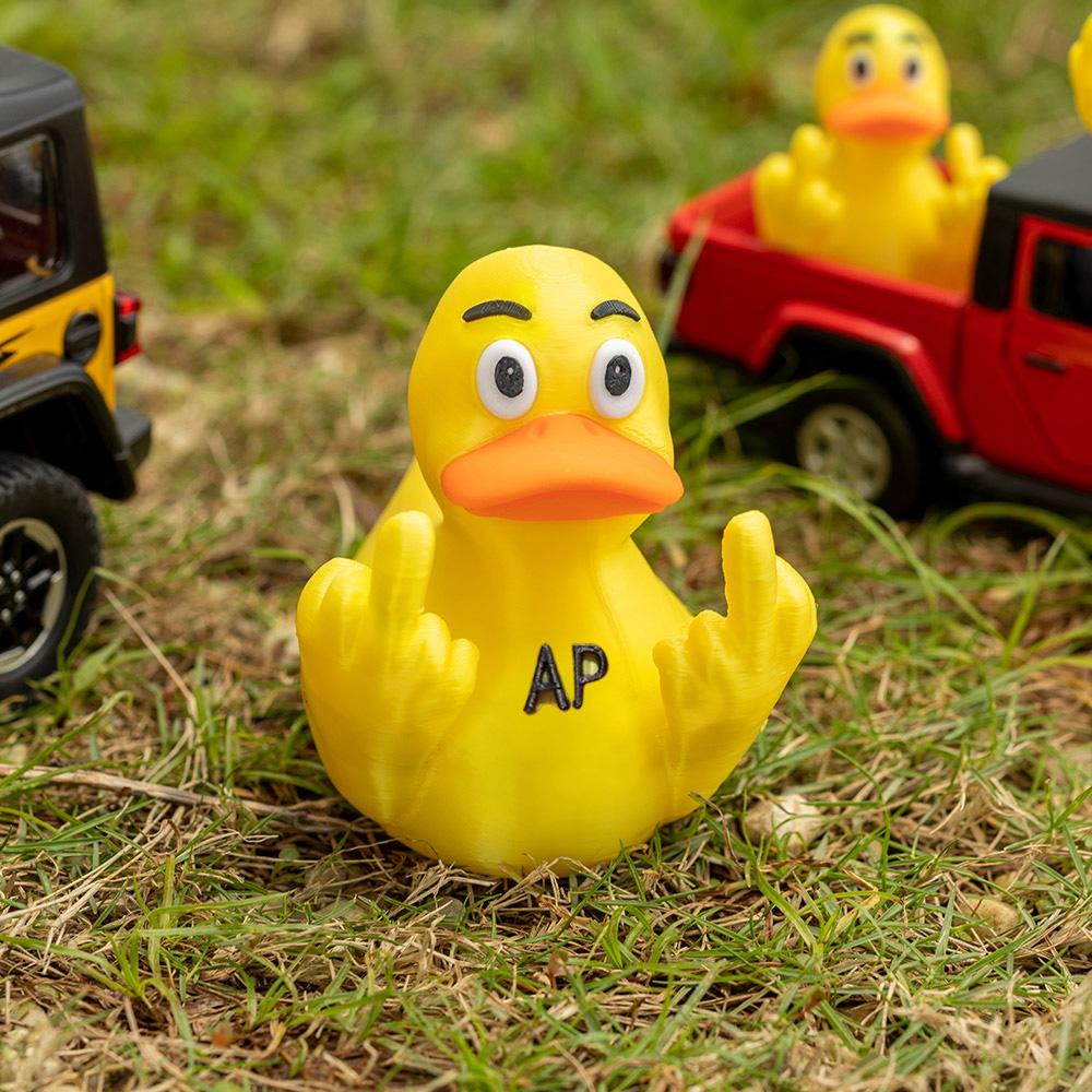 Personalized 3D Print Double Middle Finger Duck with Text Tabletop ...