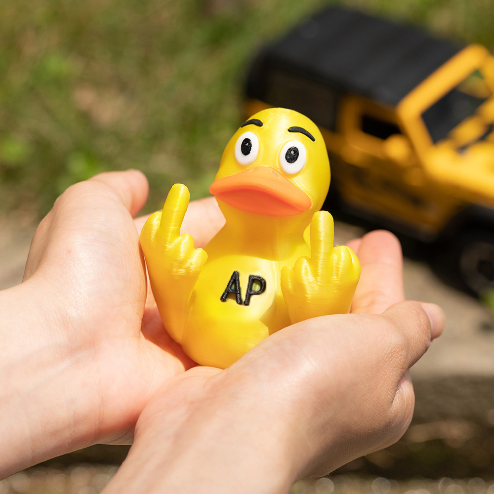 Personalized 3D Print Double Middle Finger Duck with Text Tabletop ...