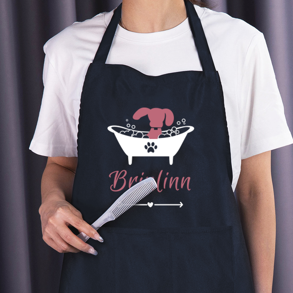 Personalised Multicolour Glitter Dog Grooming Paw Print Waterproof ...