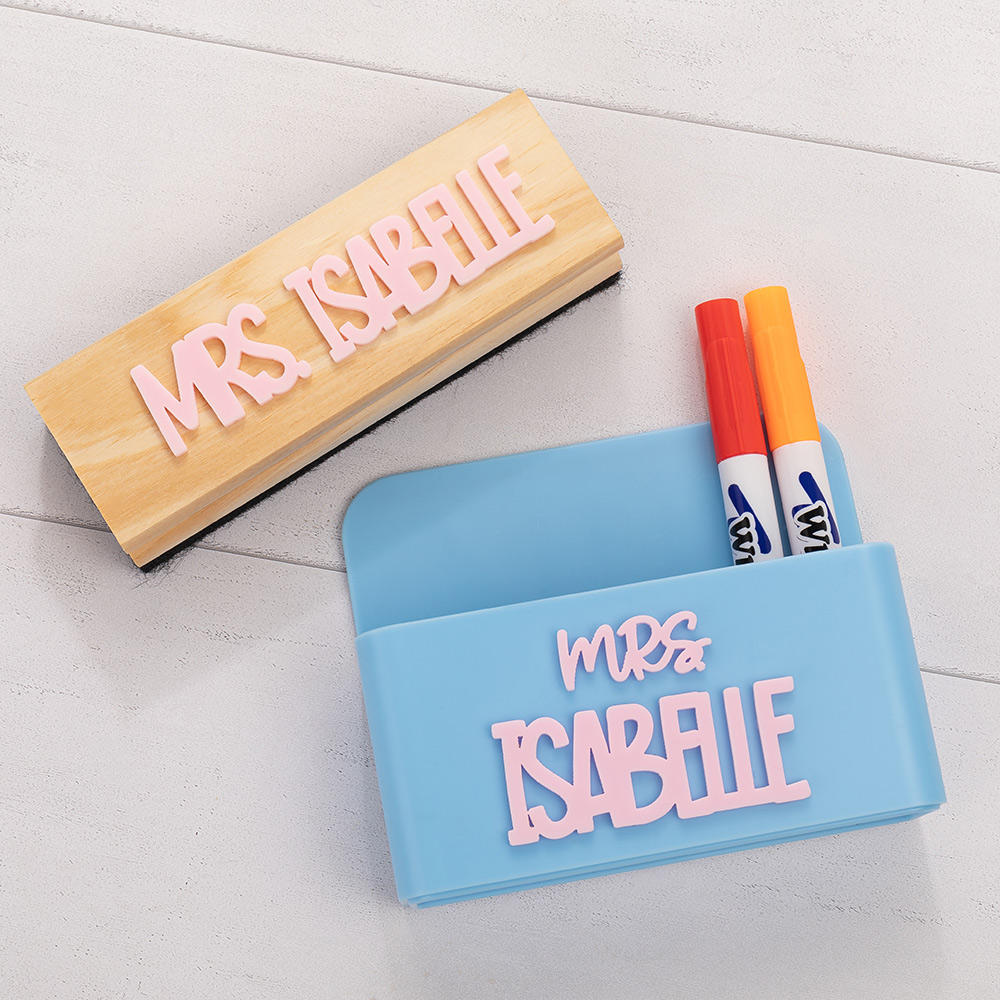 Personalisierte magnetische Dry Erase Marker Halter mit Namen zurück zu ...