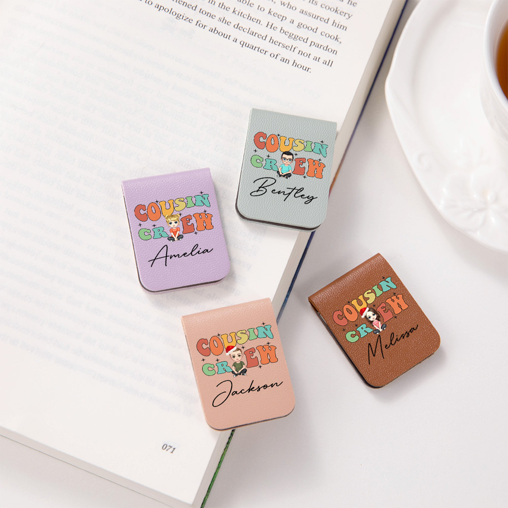 Personalized Colorful Letter Cousin Crew Cartoon Magnetic Bookmark Clip ...