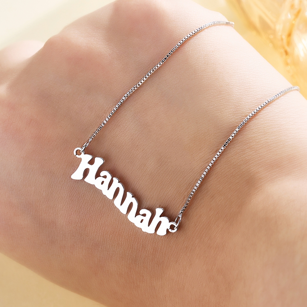 Personalised Minimalist Trending Wavy Name Necklace Birthday ...