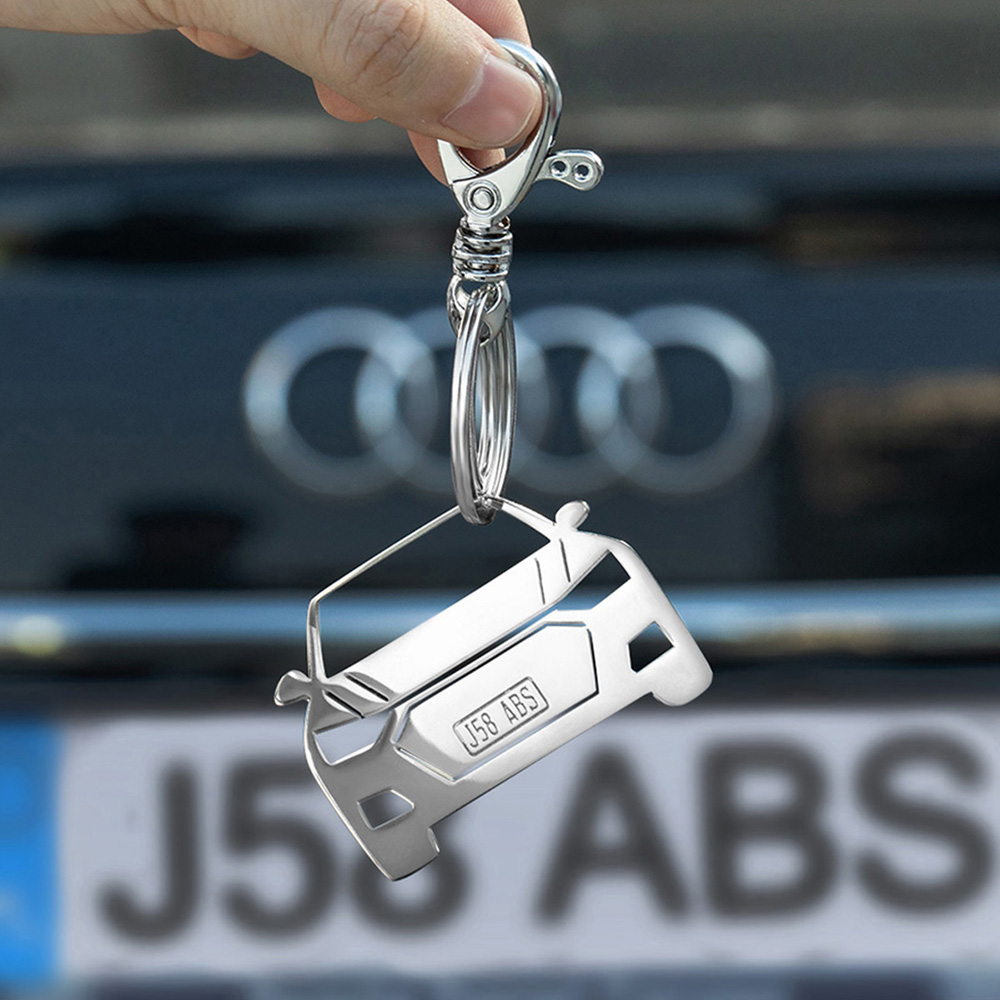 Personalized Car Keychain In Any Model with Number Plate Info Birthday ...