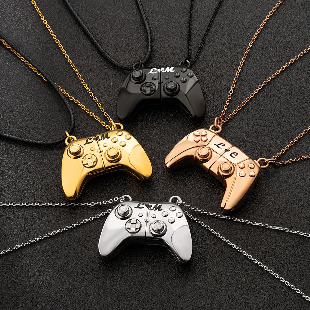 Personalized Magnetic Gamer Matching Necklace Set - CALLIE