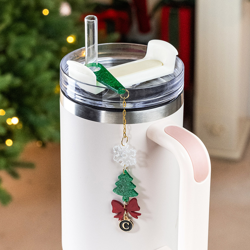 Porte-bonheur personnalisé flocon de neige arbre de Noël avec initiales ...
