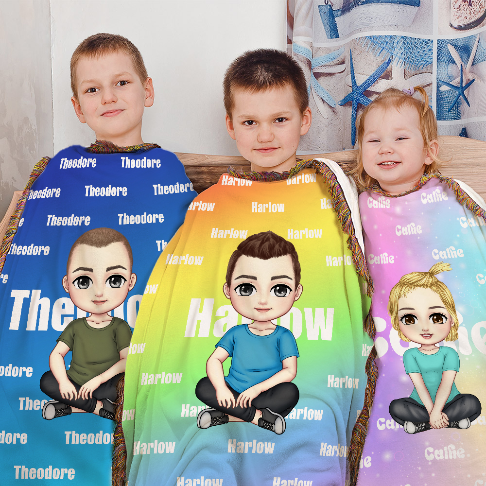 Personalisierte Gradient Farbe niedlich Cartoon Charakter gefranst ...
