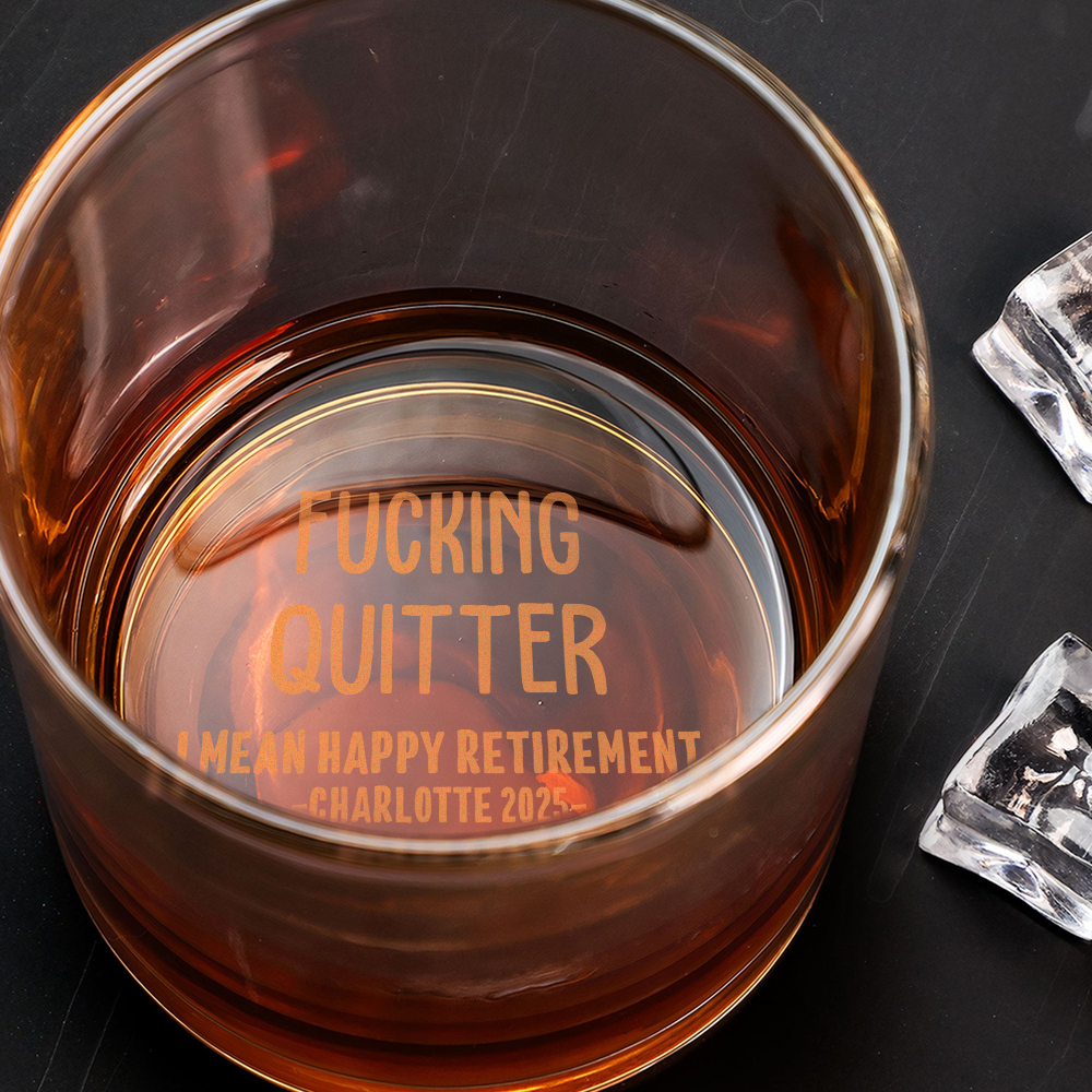 Personalized I Mean Happy Retirement 10oz Whiskey Glass with Engraved ...