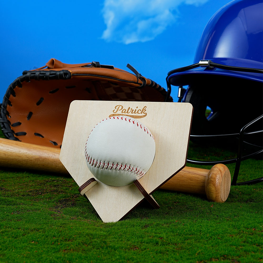 Personalized Wooden Baseball Home Plate Trophy Holder Stand with ...