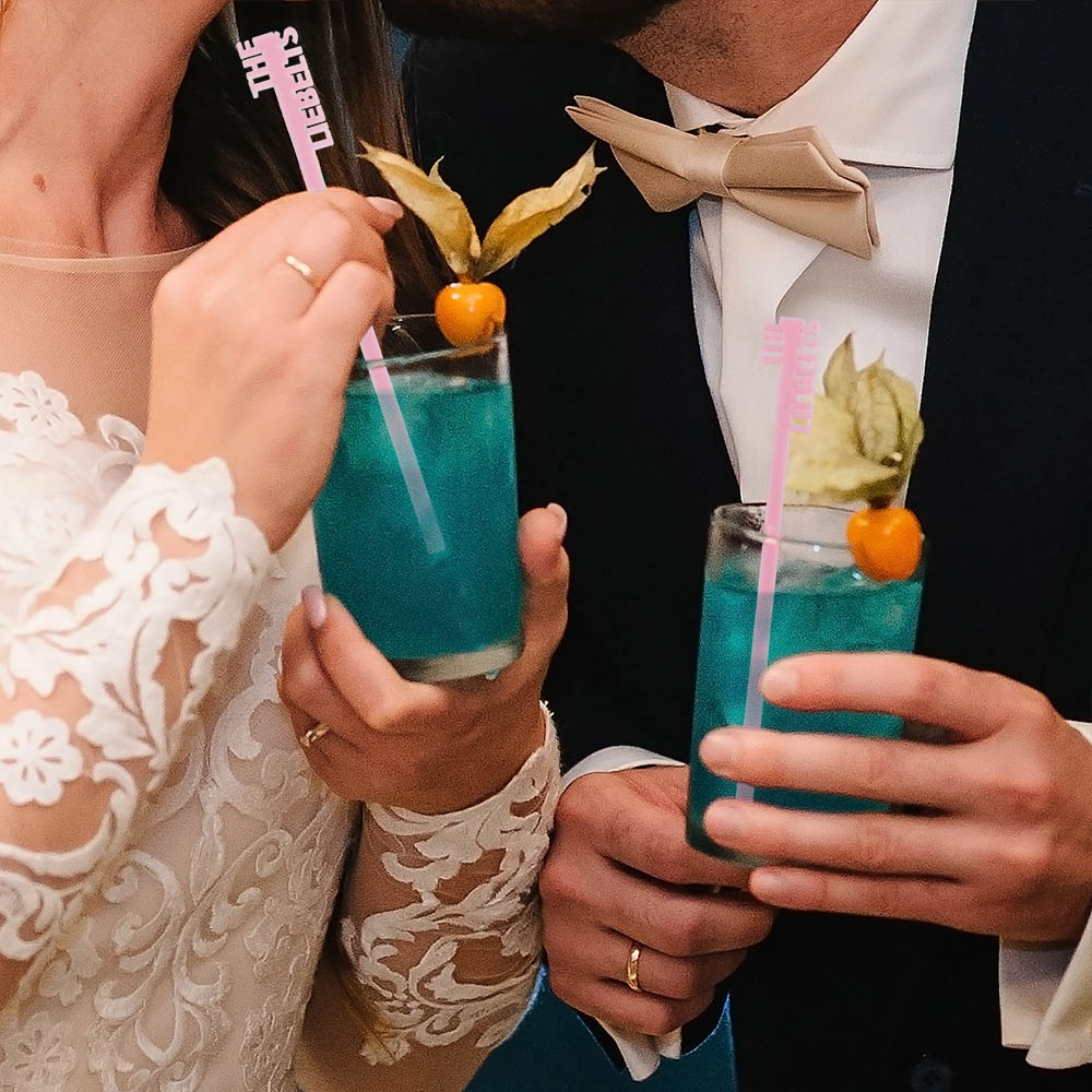 Personalized Multicolor Glitter Drink Signature Cocktail Stirrer Stick ...