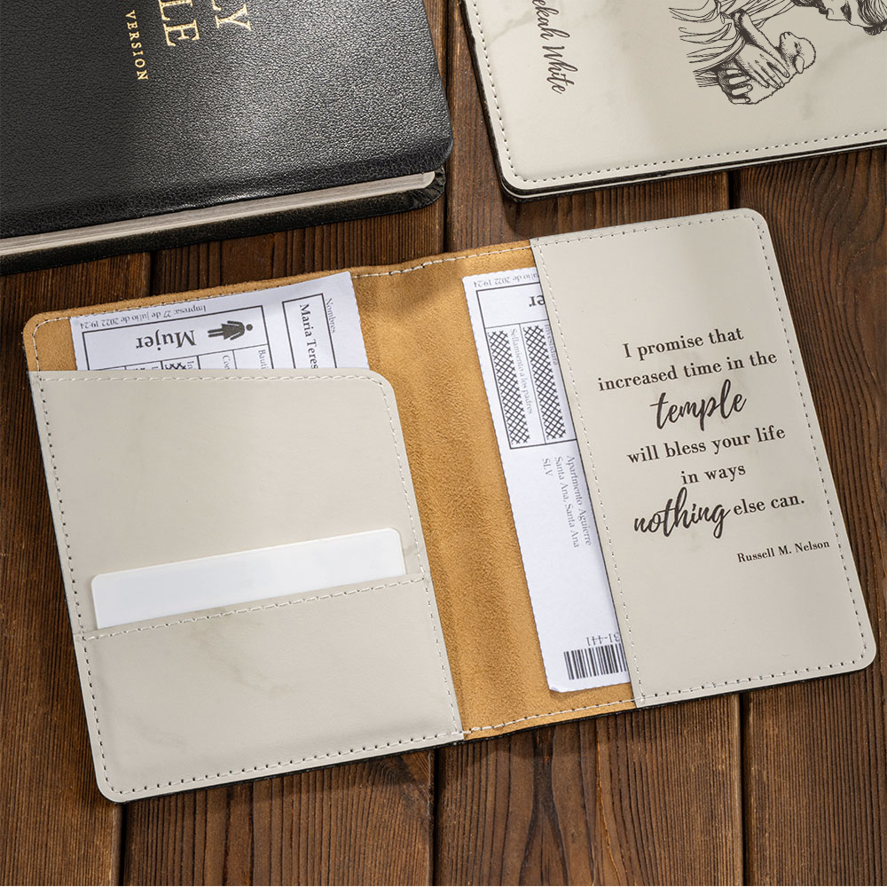 Personalized LDS Temple Recommend and Temple Ordinance Leather Holder ...