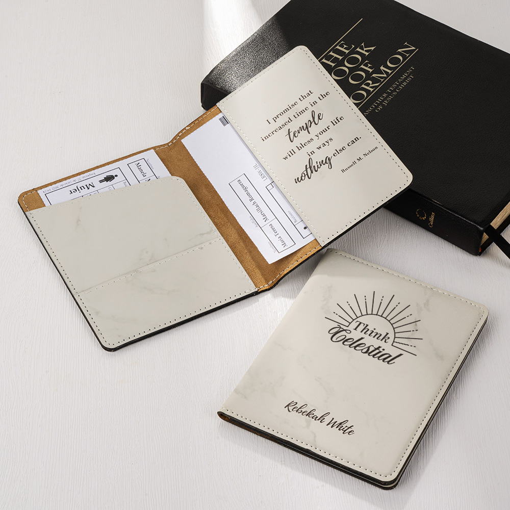 Personalized LDS Temple Recommend and Temple Ordinance Leather Holder ...