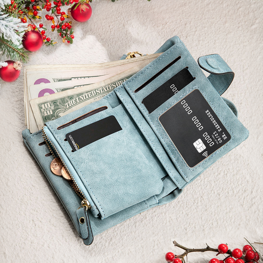 Personalized Cartoon Grumpy Animals Leather Tri-Fold Name Wallet with ...