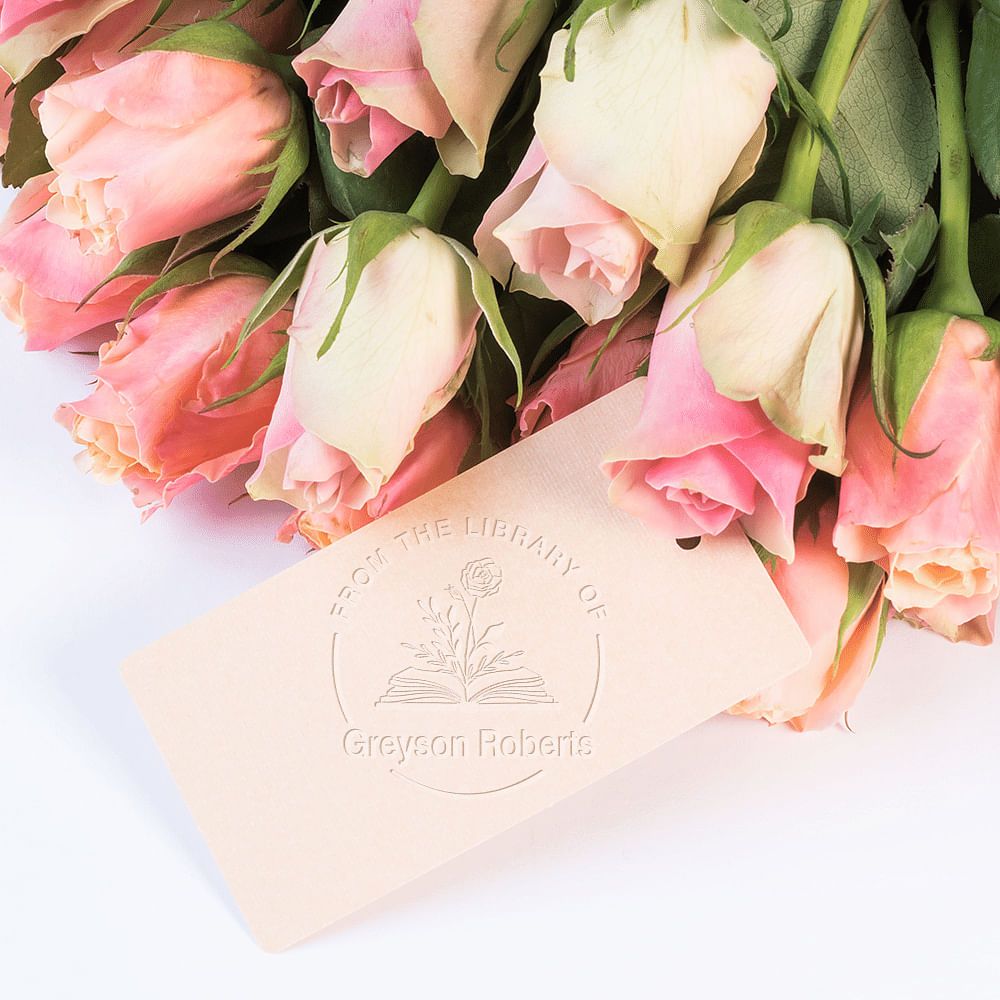 Personalized Birth Flower Book From The Library of Engraved Embosser ...