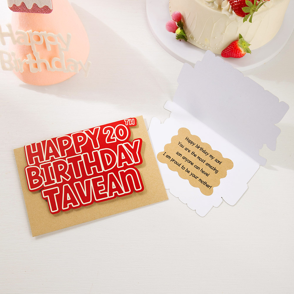 Personalizada Multicolor Foil Stroke Carta Tarjeta de Felicitación ...