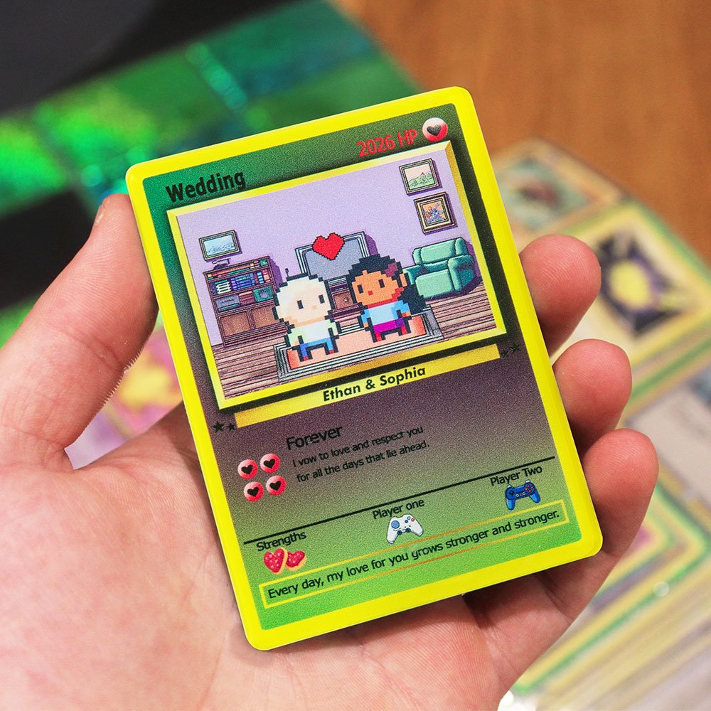 Personalized Cute Pixel Character Classic TCG Poke Card with Name and ...