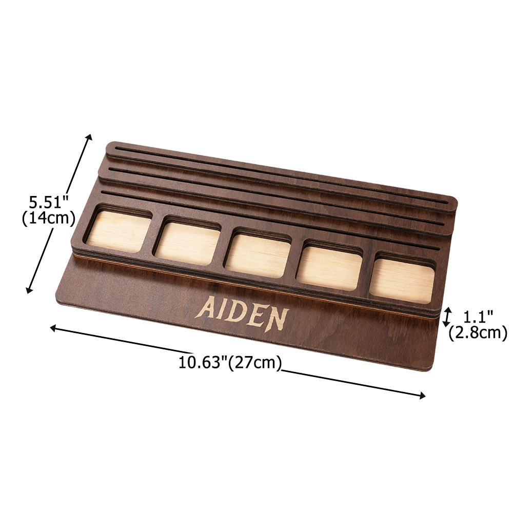 Personalized Tabletop Wooden Board Game Card Resource Tokens Organizer ...