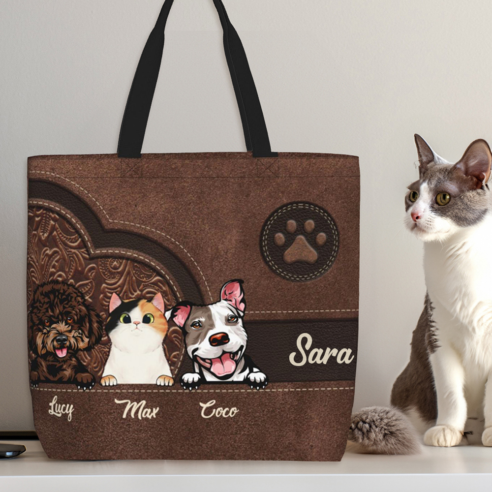 Borsa da Spesa Personalizzata e Capiente con Foto e Nomi di Cane o ...
