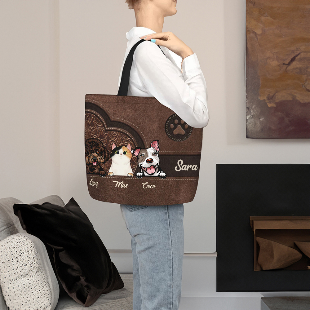Borsa da Spesa Personalizzata e Capiente con Foto e Nomi di Cane o ...