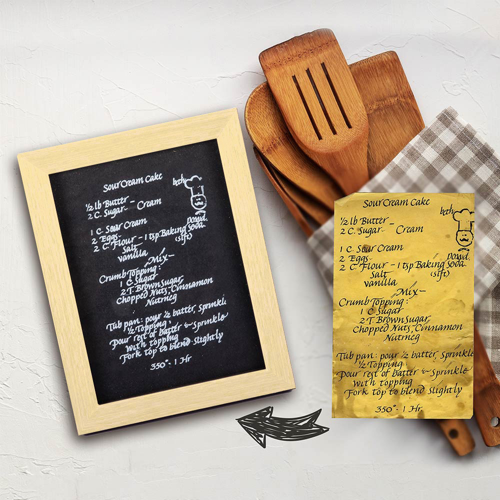 Custom Handwritten Recipe/Letter transferred to Wood Sign for Memento ...