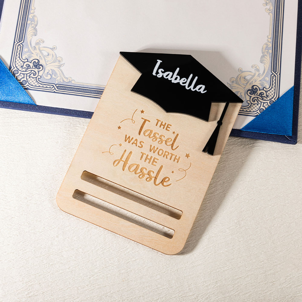 Personalized Wooden Acrylic Academic Hat Money Holder with Engraved ...