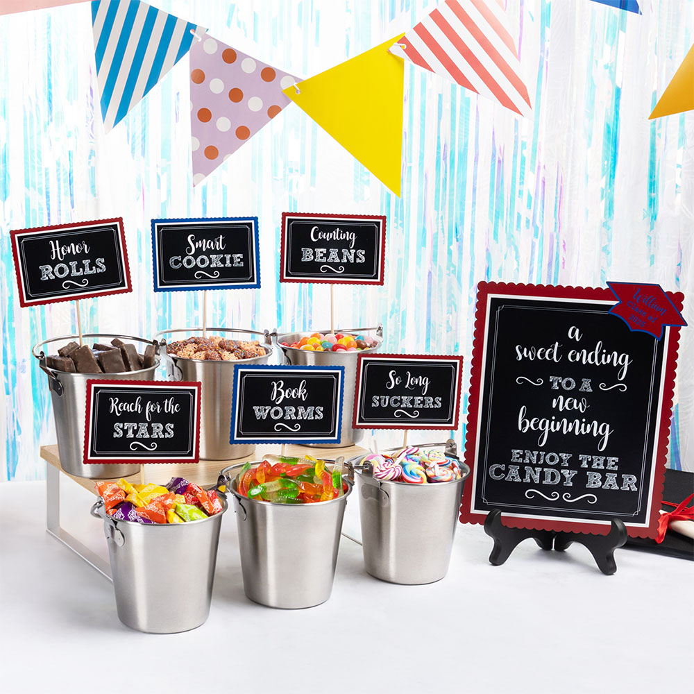 Personalized School Colors Snack Dessert Buffet Labels Set of 16 with ...