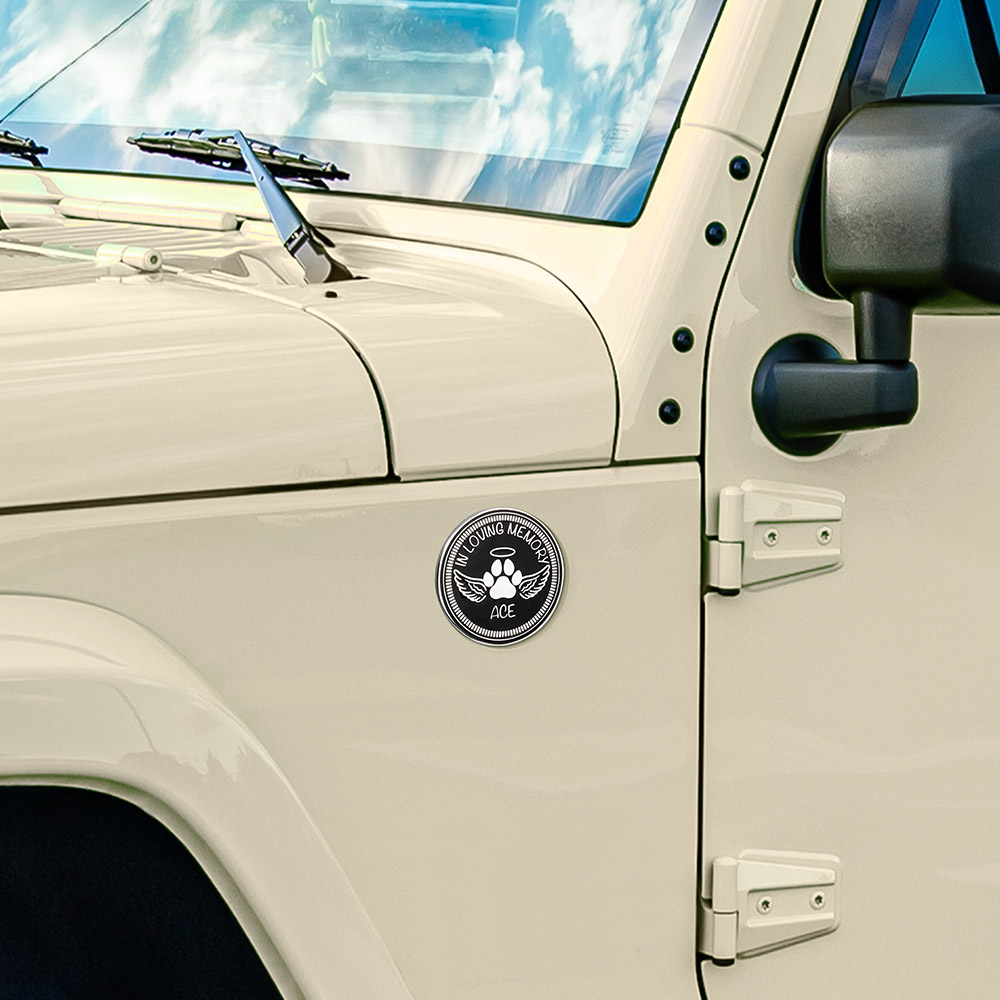 Personalisierte In Loving Memory Pet Paw Print Angle Wings Jeep ...