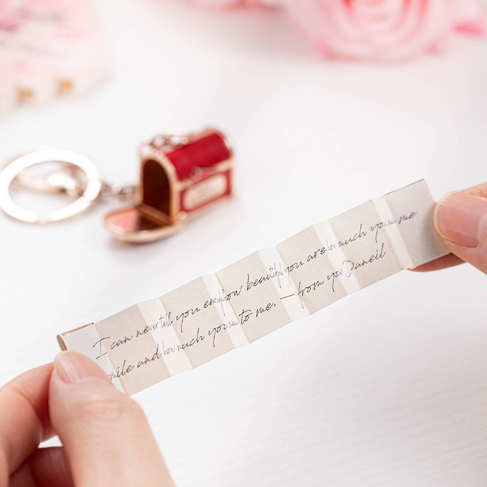 Personalized Openable Love Mail Mailbox Design Bag Charm Keychain with ...