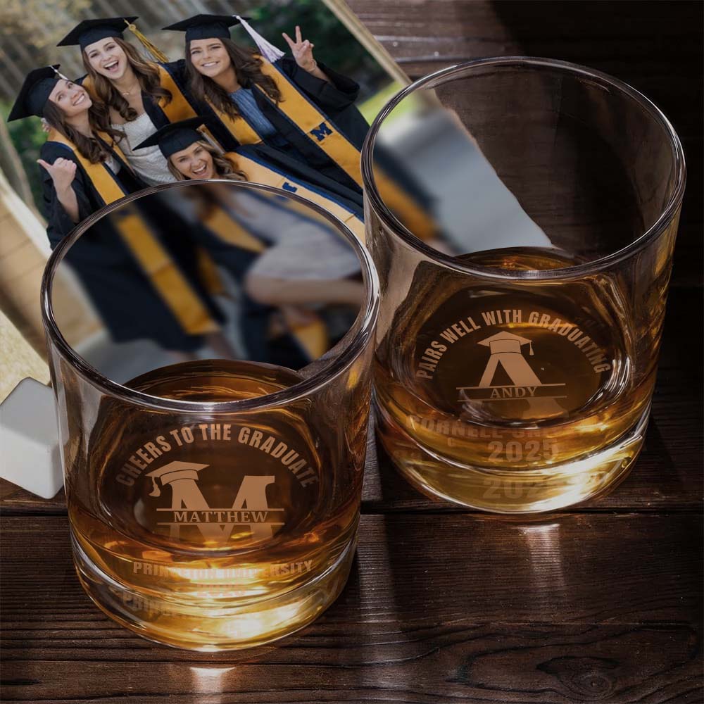 Personalized Pairs Well with Graduating 10oz Old Fashioned Rocks ...