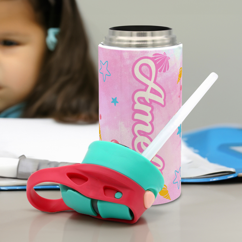 Personalized Mermaid Leakproof Thermos Water Bottle for Kids - CALLIE