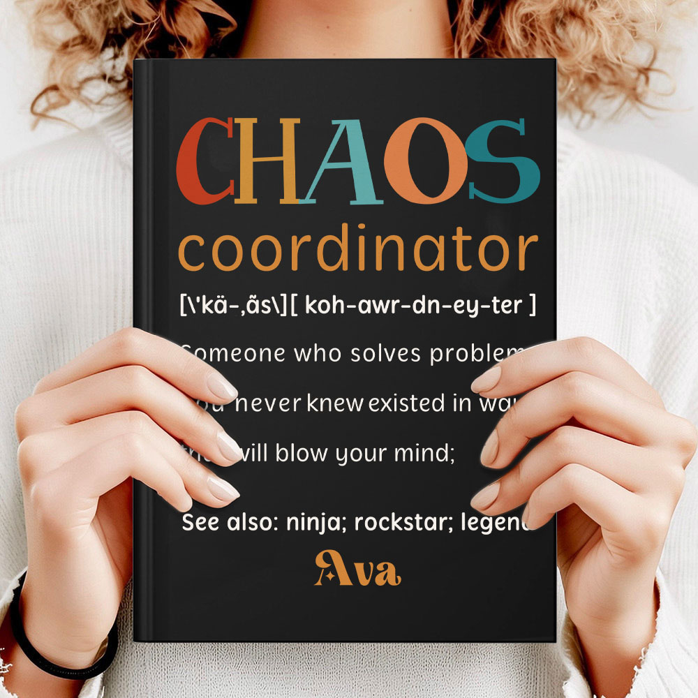 Personalised Chaos Coordinator Definition A5 Journal Notebook with ...