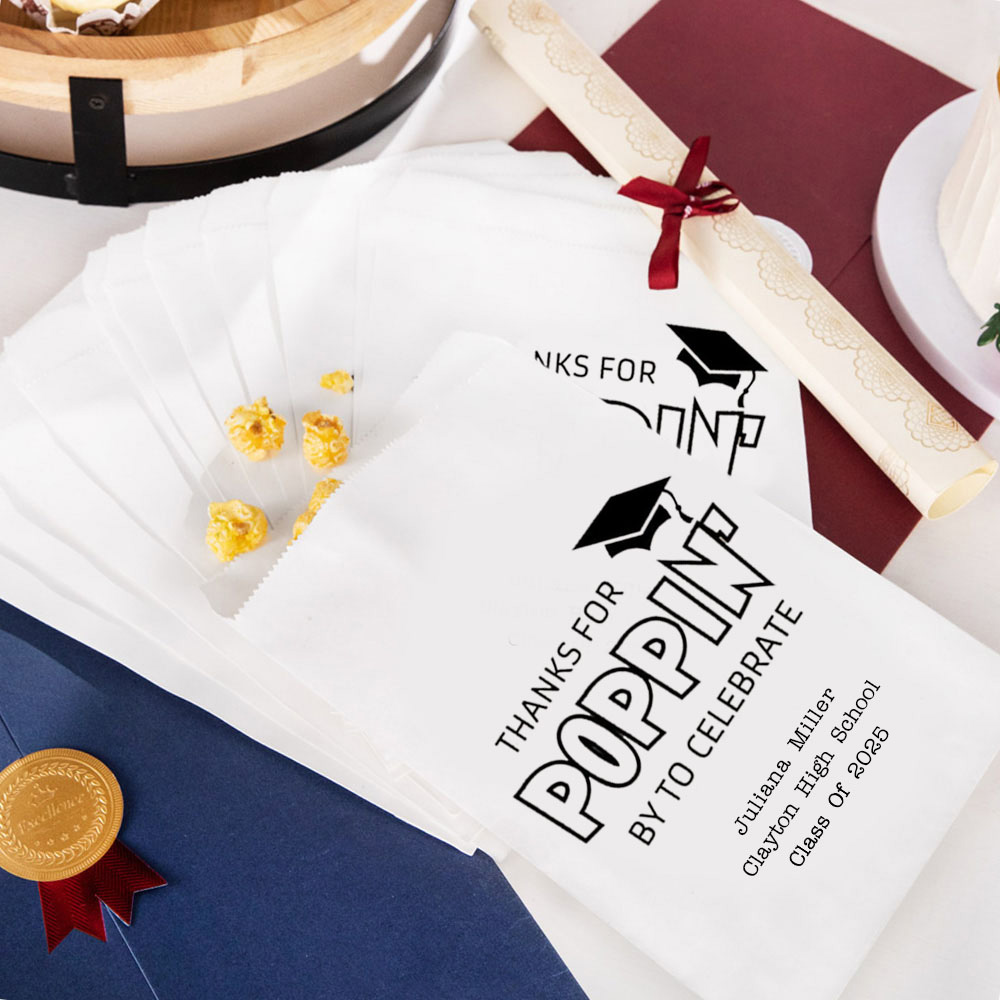 Personalized Thanks for Poppin Food-grade Popcorn Cookie Bags with Name ...