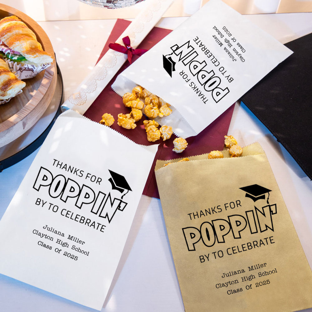 Personalized Thanks for Poppin Food-grade Popcorn Cookie Bags with Name ...