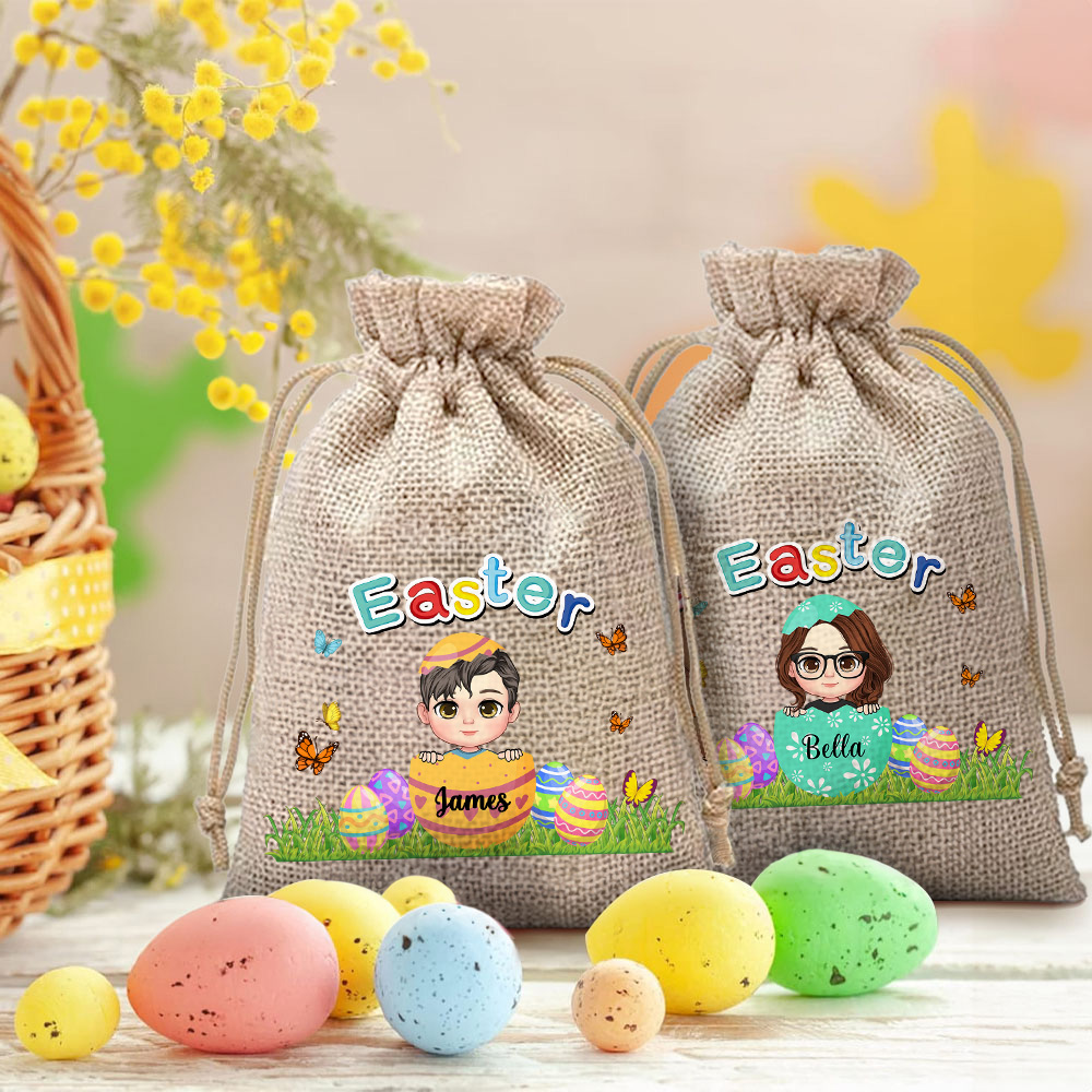 Personalised Easter Eggs Butterfly Grassland Cartoon Character ...