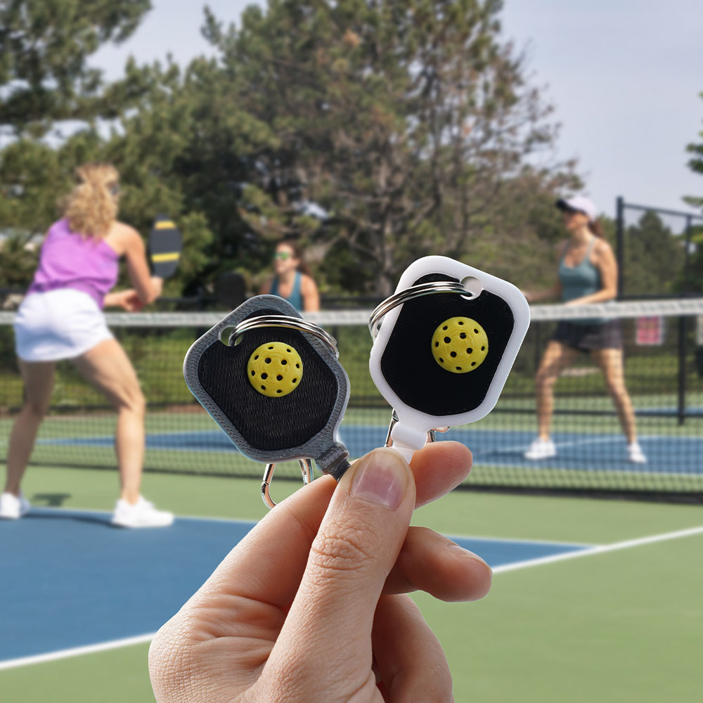 Personalized 3D Printed Pickleball Paddle Ball Keychain with Name ...