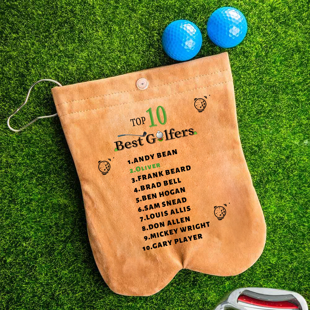 Personalized Funny Top 10 Golfers Golf Ball Bag Sack with Name and Clip ...