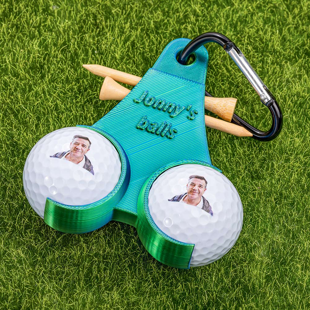 Personalized 3D Printed Funny Golf Ball Holder and Tee Holder with Clip ...