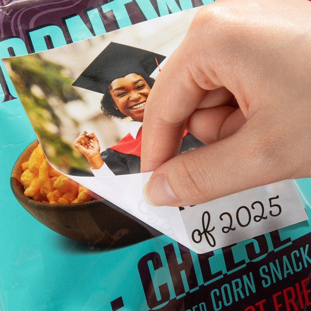Personalized 24 Pcs Photo Graduation Chip Bag Stickers Snack Pouch ...
